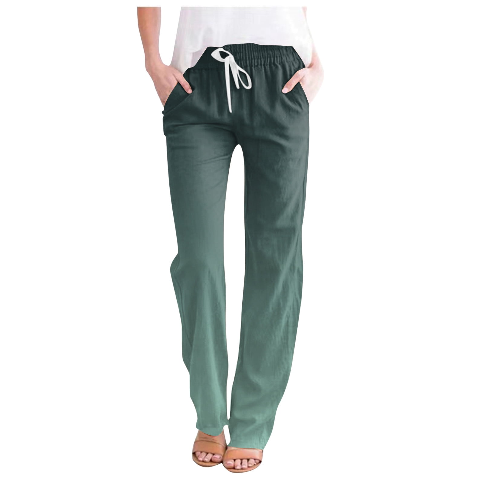 Click here for Hnmkiu Womens Casual Pants Loose Fit Wide Leg Crop... prices