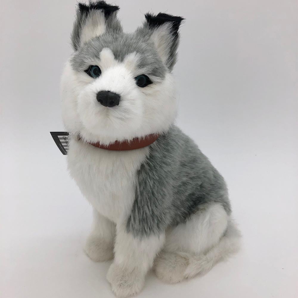 One Hundred 80 Degrees 10 Inch Furry Dog Figure - Husky - Walmart.com