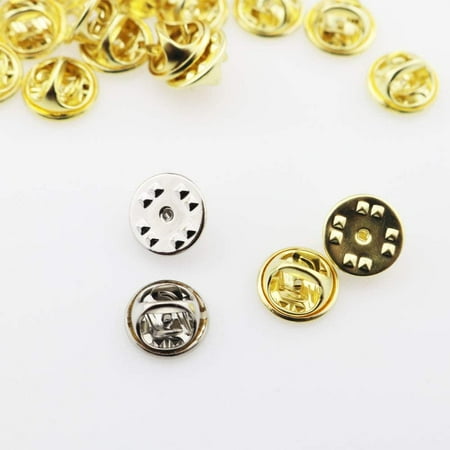 NETSENG100PCS Metal Locking Pin Backs Replacement Lapel Pin Clutch Back ...