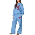 Bow Sweatpants Set Bow Hoodie Set Bow Sweatsuit Bow Matching Sweat Sets ...