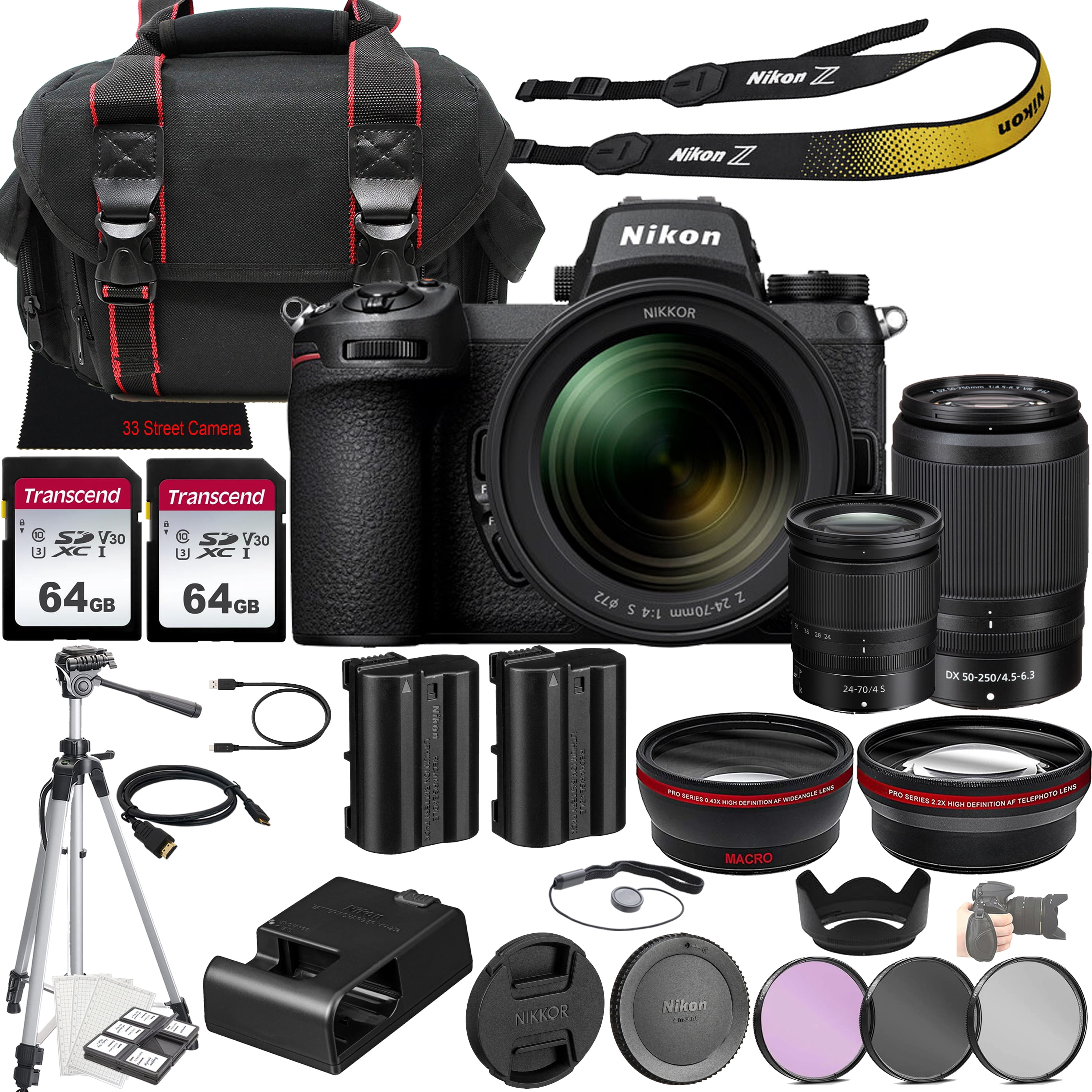 Nikon Z7 II Mirrorless Camera w/NIKKOR Z 24-70mm f/4 S Lens + NIKKOR Z ...