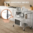 KFFKFF 3-Level Kitchen Cart, Wire Rollable Cart with a Load Capacity of ...