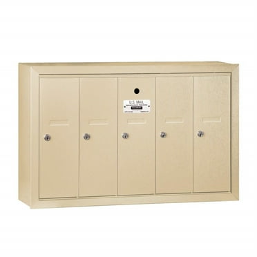 Vertical Mailbox - 7 Doors - Sandstone - Recessed Mounted - USPS Access ...
