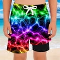 CONROSES Boys Swim Trunks With Mesh Liner Graphic Board Shorts for Boy ...