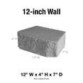 Pavestone 12" Buff Concrete Retaining Wall - Walmart.com