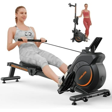 Rowing Machine,Magnetic Rowing Machine for Home,Dual Slide Rail with ...