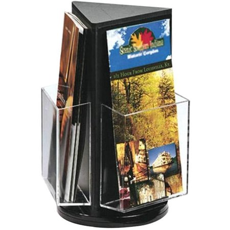 Magazine Rack, Rotating Acrylic Display Stand 3 Slot A6 Single Page ...
