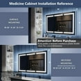 Illusion-B 66"x36" LED Lighted Inset, Bathroom Vanity, Recessed Wall ...