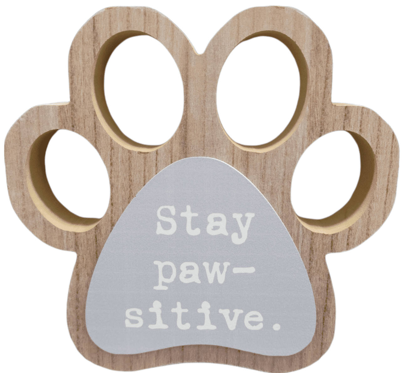 Stay paw-sitive Paw Print Sign - Walmart.com