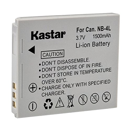 Kastar Digital Camera Replacement Battery NB-4L for Canon PowerShot ...