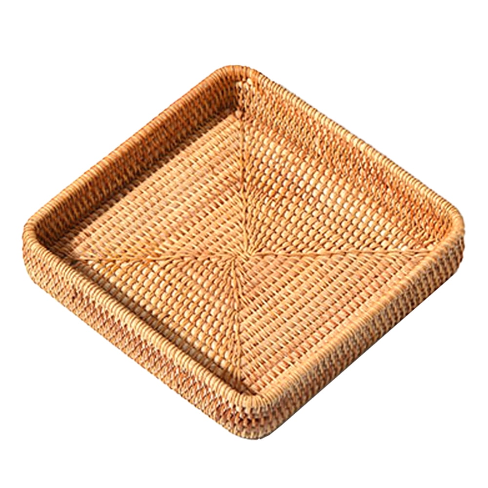 Basket Organizing Storage Wicker Baskets Rectangle Organizer Guest ...