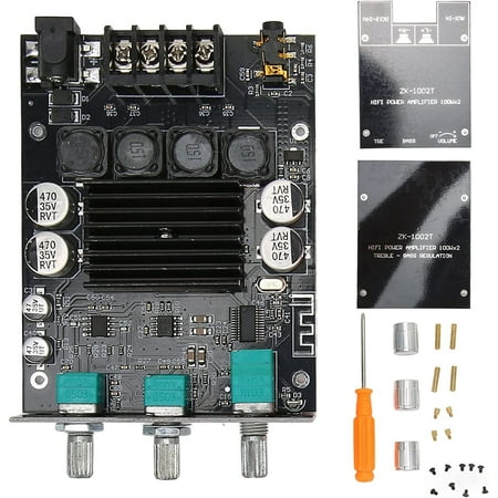 Bluetooth 5.0 Amplifier Board, 2x100W Power Amplifier Module Dual ...