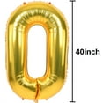 40 Inch Gold Large Numbers Balloon 0-9(Zero-Nine) Birthday Party ...