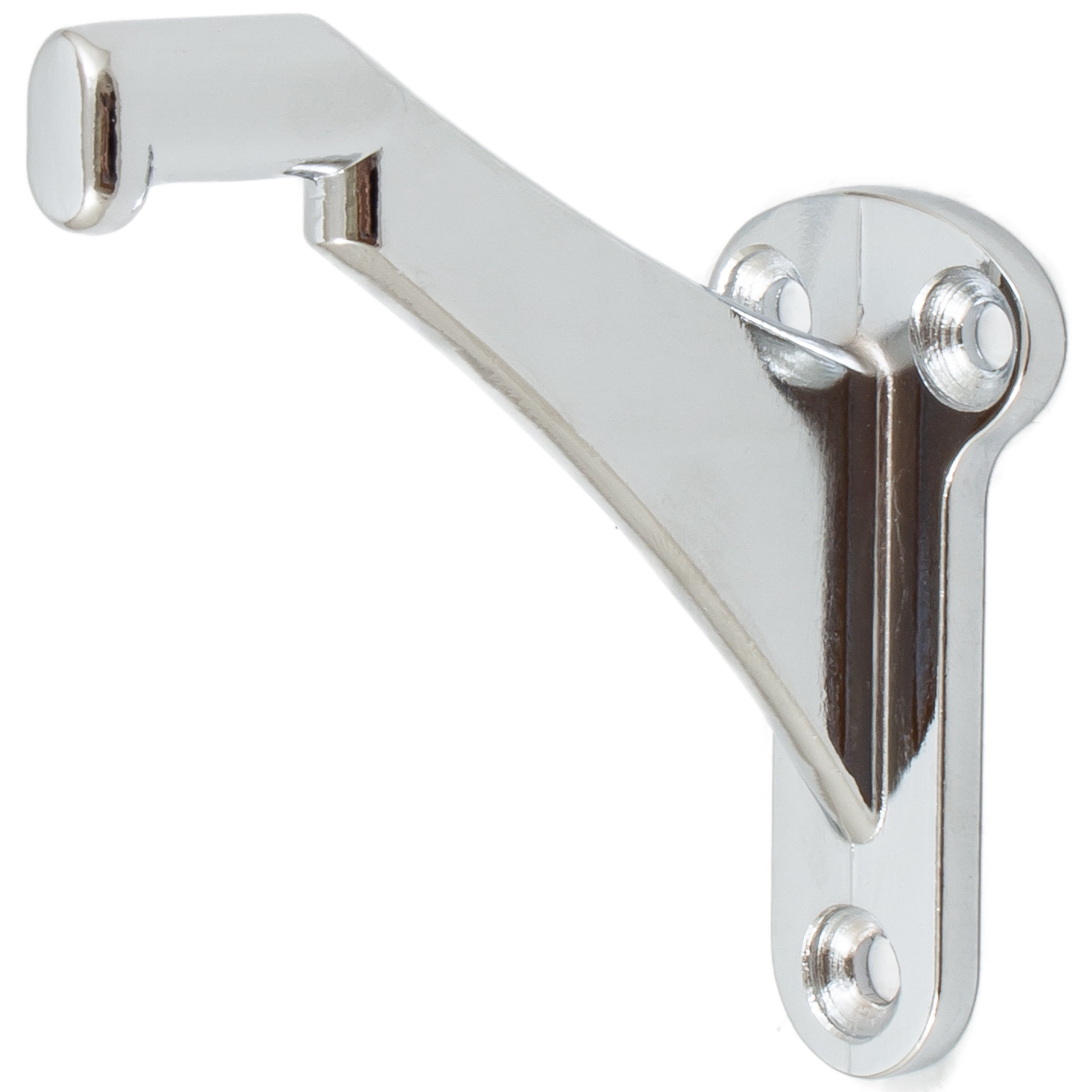 Heavy-Duty Aluminum Handrail Brackets, Polished Chrome by Stone Harbor ...