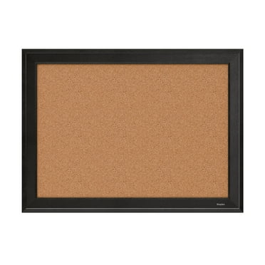 STAPLES Cork Bulletin Board 4x3 Feet Durable Natural Cork with Oak ...