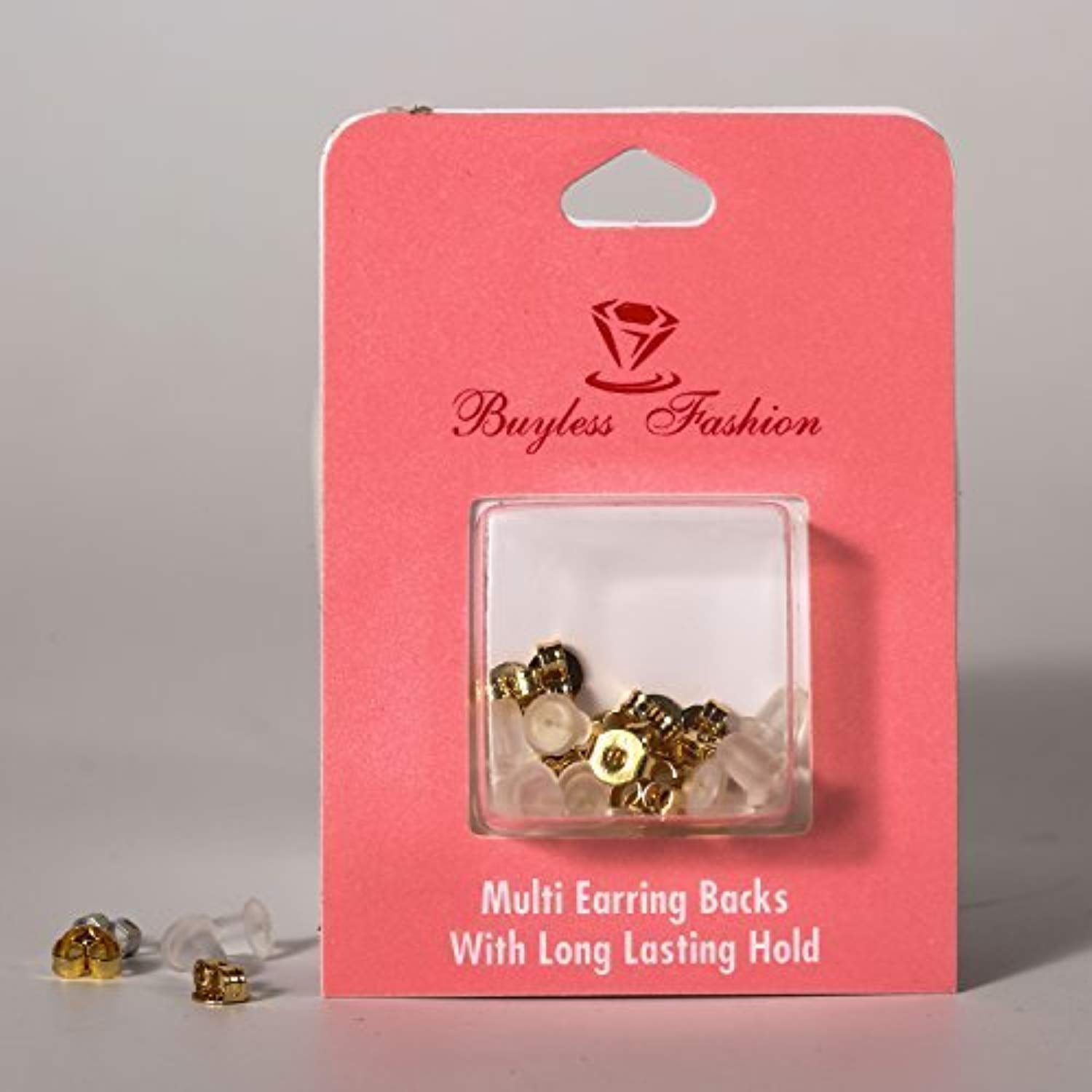 Buyless Fashion 14K Gold Plated 6 Pair Butterfly Backs Plus Bonus 6 ...