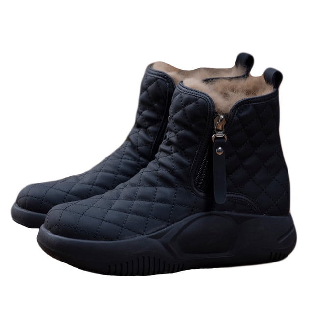 Women's Warm Thick Soled Snow Boots Wide Width Waterproof Outdoor Ankle ...