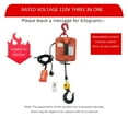 500KG Electric Hoist Portable Electric Hand Winch Traction Block ...