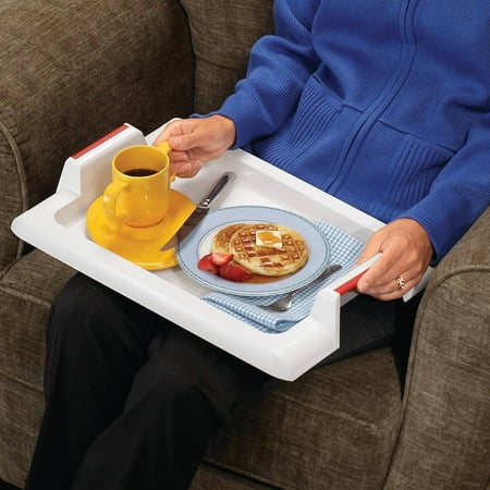 Extra Deep Lap Tray – Large Food Meal Serving Tray with Easy Grip ...