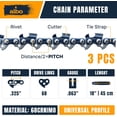 18" Full Chisel Chainsaw Chains, 68 Drive Links for STIHL (3 Pack ...