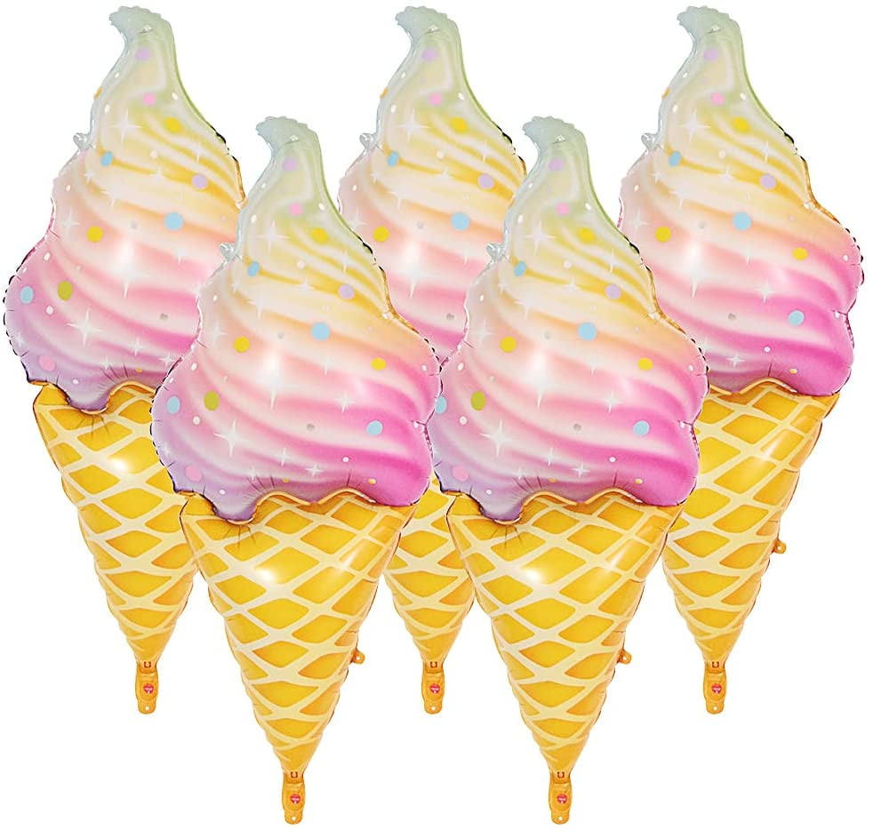 Buy 46 x 20 Inch Ice Cream Food Balloon Mylar Balloons Ice Cream Foil ...