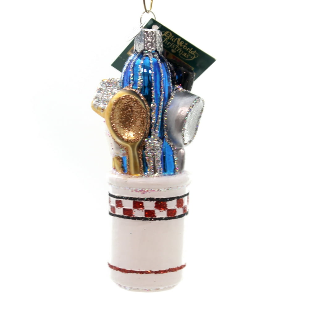Old World Christmas Kitchen Utensils Glass Ornament Decoration 32257 Free Box