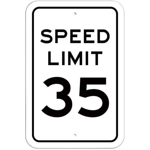Speed Limit 35 Sign - Walmart.com
