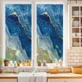 Abstract Beach Ocean Wave Window Privacy Film, Rainbow Film Decorative ...
