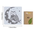 1pc PET Plastic Drawing Painting Stencils Templates Square White Owl ...