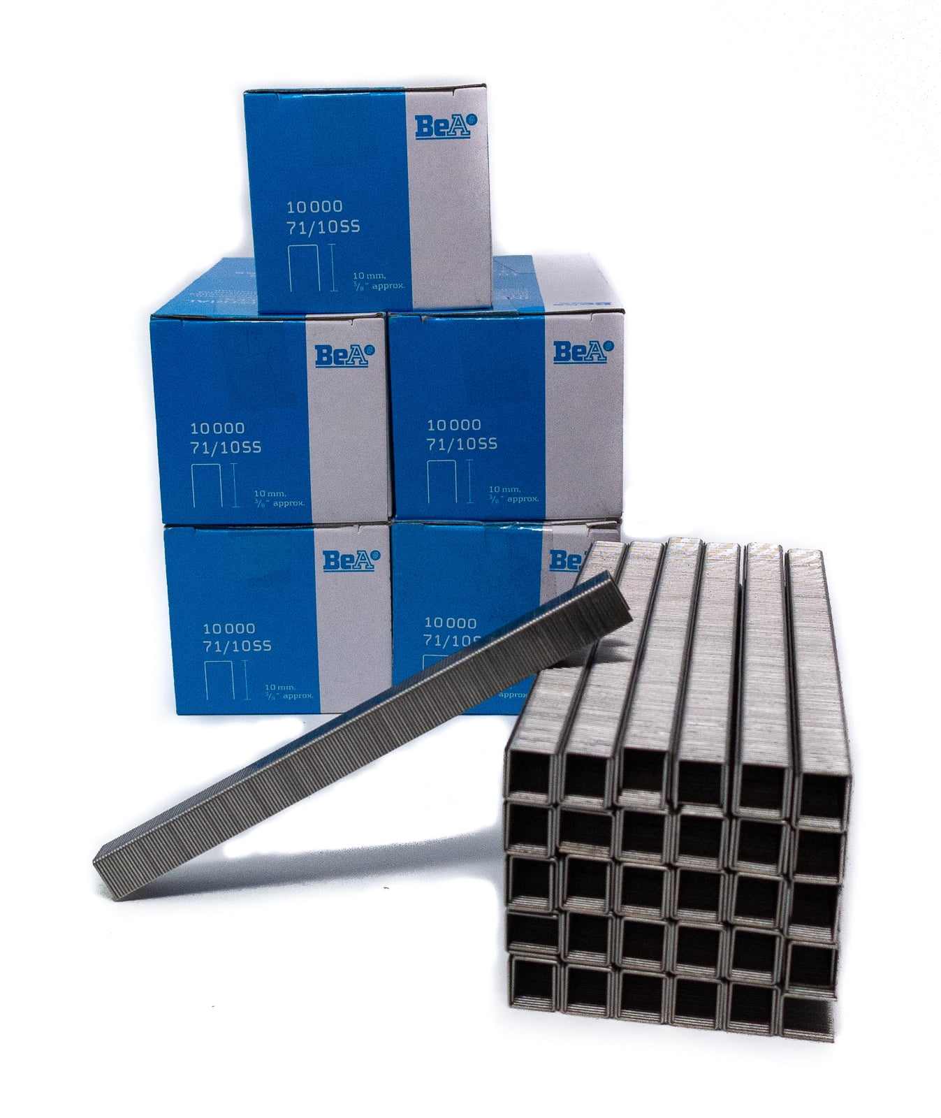 BeA 10004431 Series 71/10SS Stainless Steel Staples 3/8" deep 5 boxes ...