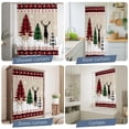 Bathroom Shower Curtain Christmas Tree Elk Shadow Winter Snowflake ...