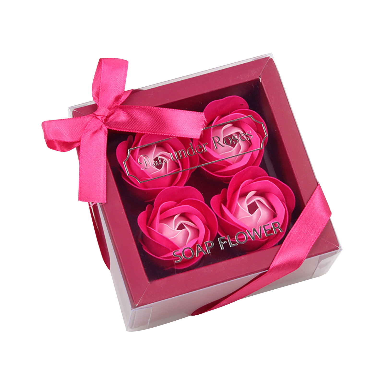 Njspdjh Artificial Flowers Box Rose Flowers for Valentine's Gifts DIY ...