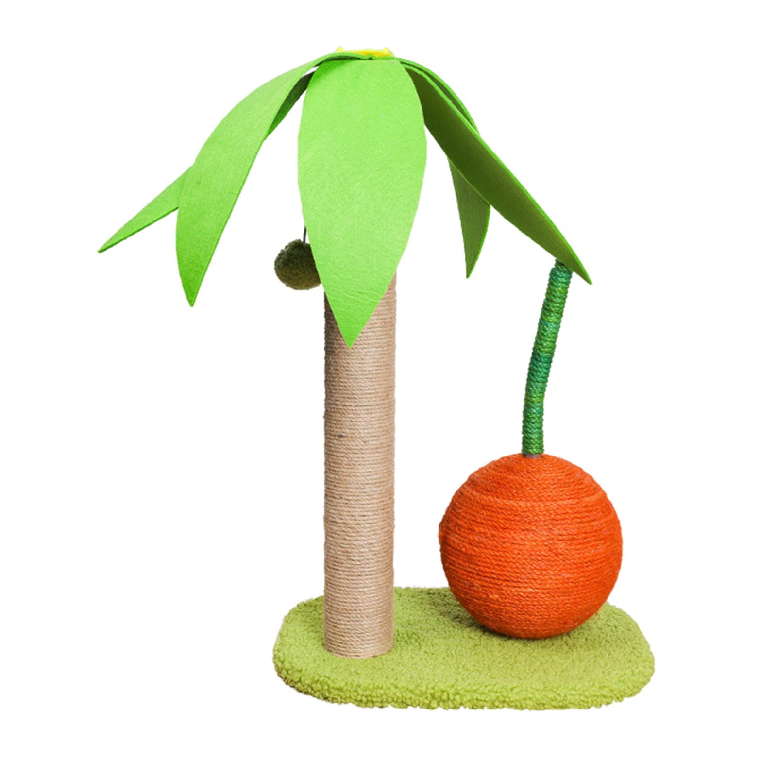 Funny Cat Scratching Post Scratcher Sisal Coconut Tree Kitten Climbing ...