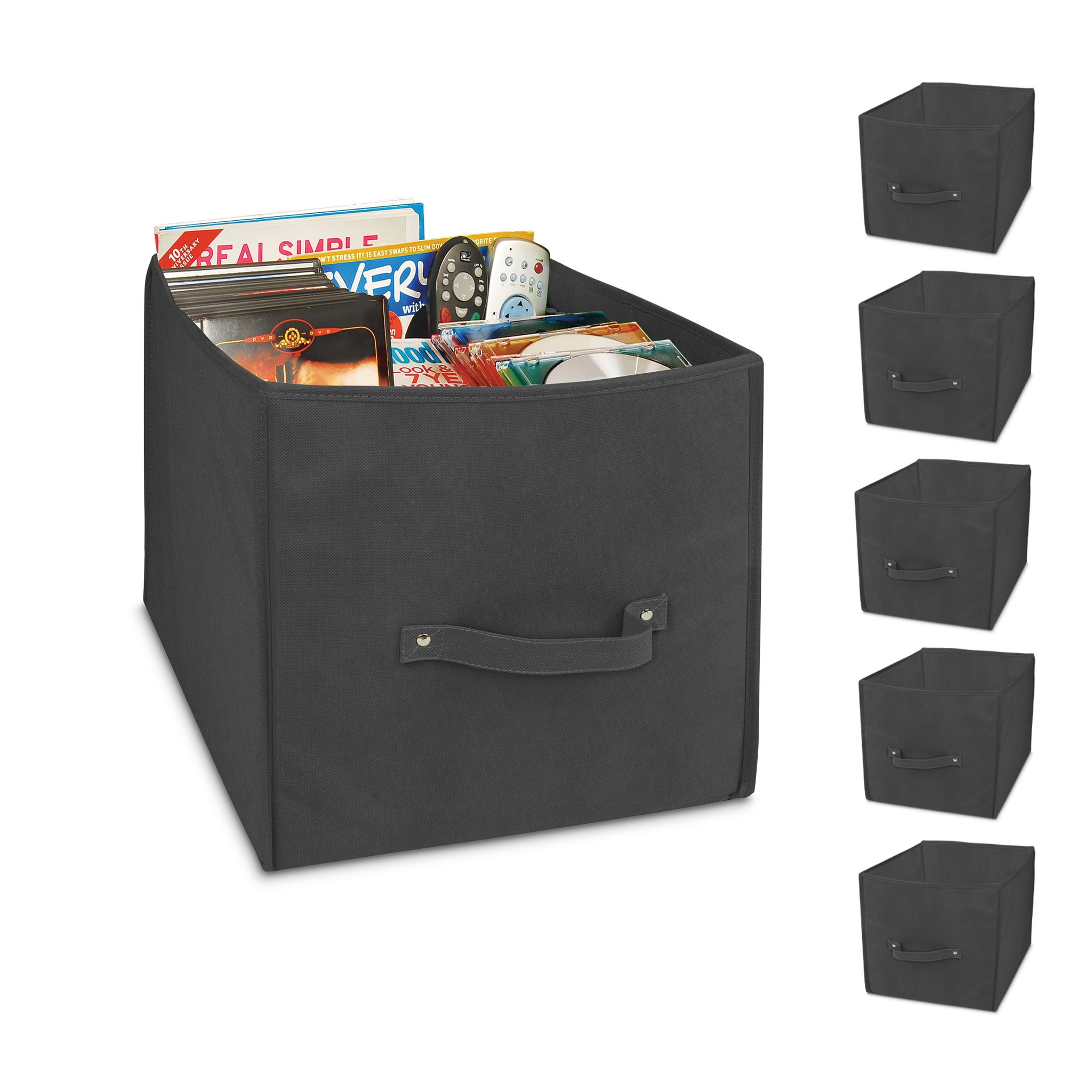 Smart Design Cube Organizer - Set of 6 - 10.5 x 11 inch - Black ...