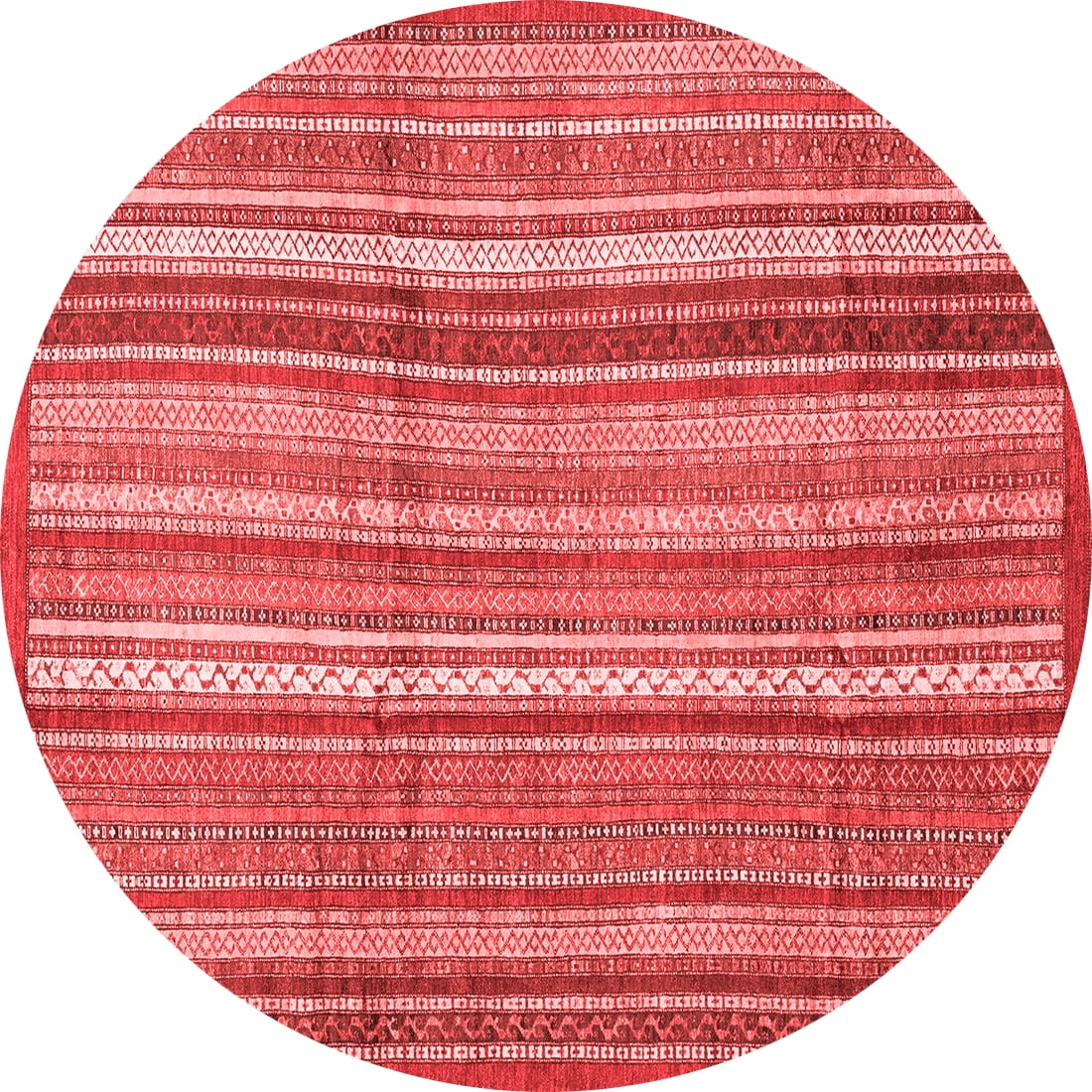 Ahgly Company Indoor Round Abstract Red Modern Area Rugs, 5' Round ...