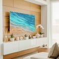 Aqua Ombre Coastal TV Dust Cover,Stretchable TV Screen Desktop Computer ...