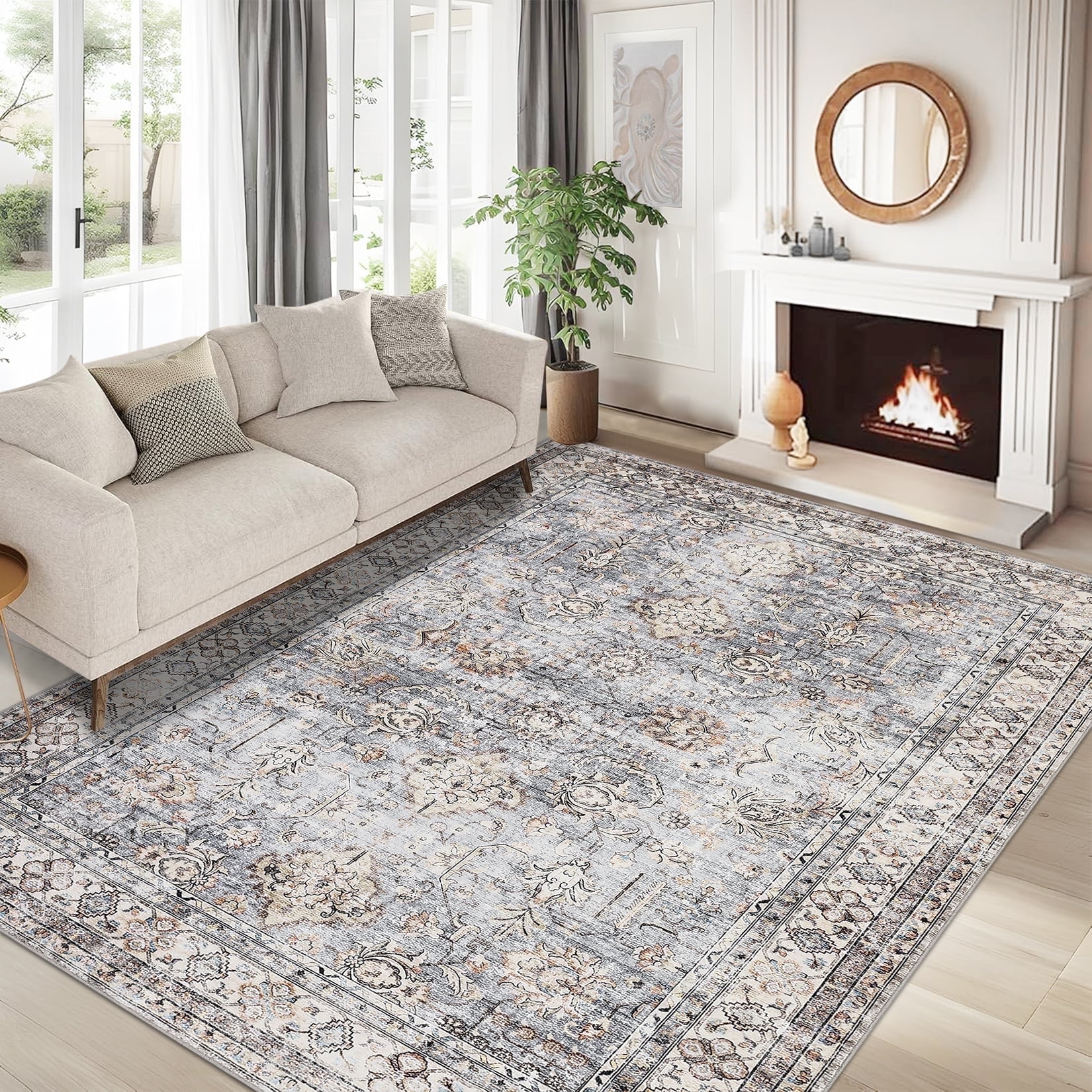 Click here for Yusazens 9x12 Vintage Persian Area Rug Machine Was... prices