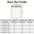 56" x 80" 5-Panel White Primed Solid Core Sliding Bypass Barn Door ...