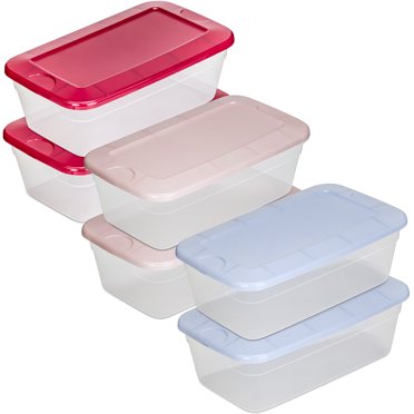 Life Story 6 Quart Rectangular Clear Plastic Lidded Storage Shoe Box, 4 ...
