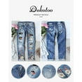 Dokotoo Women's Floral Print Stretch Distressed Jeans, Retro Patch ... Dokotoo Women's Floral Print Stretch Distressed Jeans, Retro Patch ...