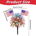 Artificial Boxwood Topiary Ball Trees with Ground Spike, Red White and ...