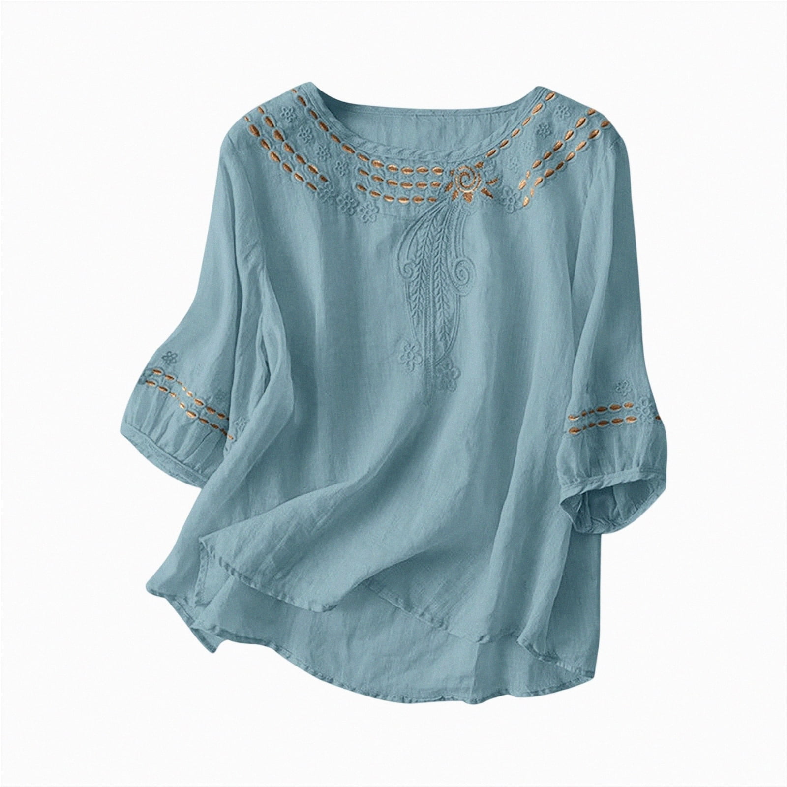 Click here for Wuandixfa Long Sleeve Tunic Tops For Women Linen S... prices
