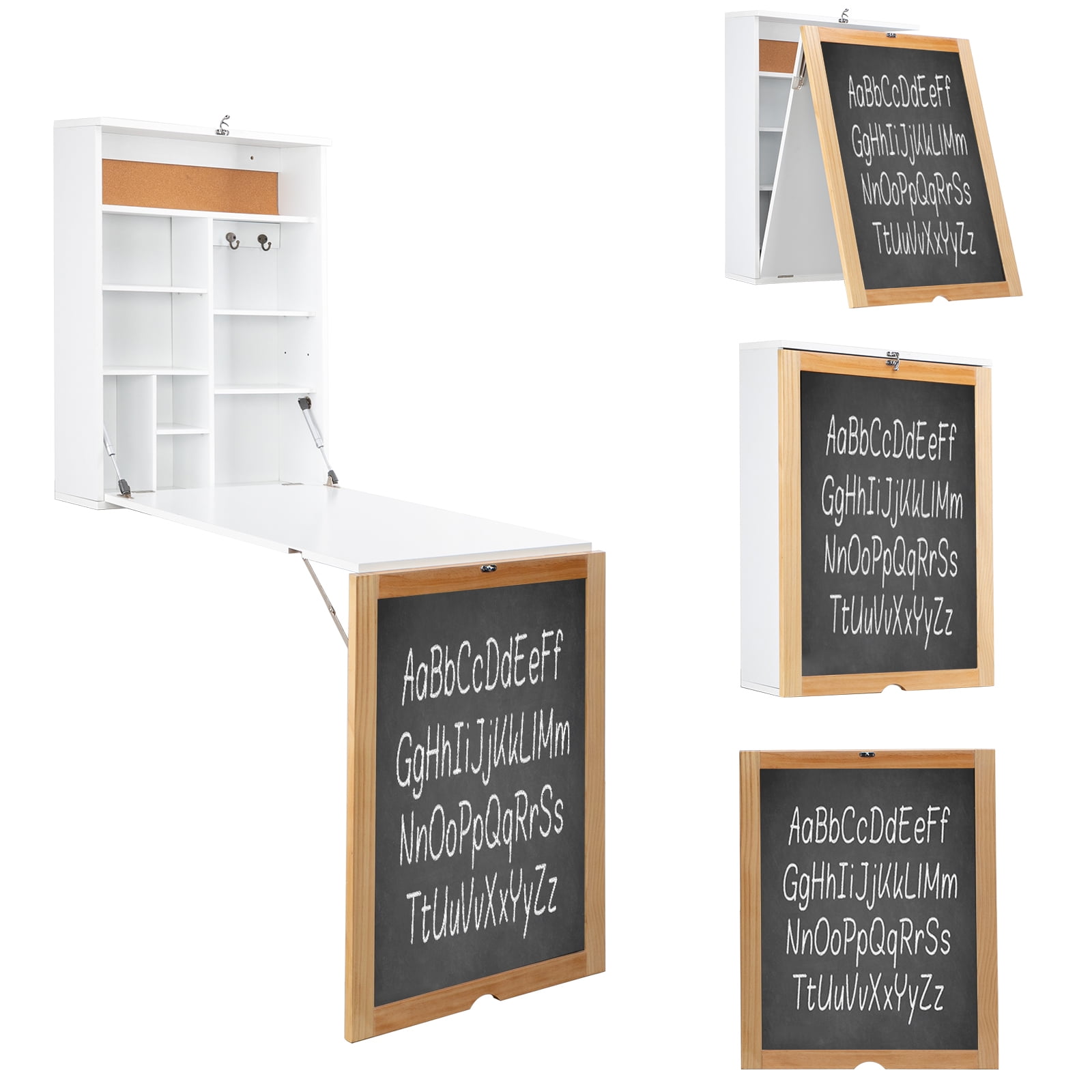 Keimprove Wall Mounted Desk with Chalkboard, Storage Morocco | Ubuy