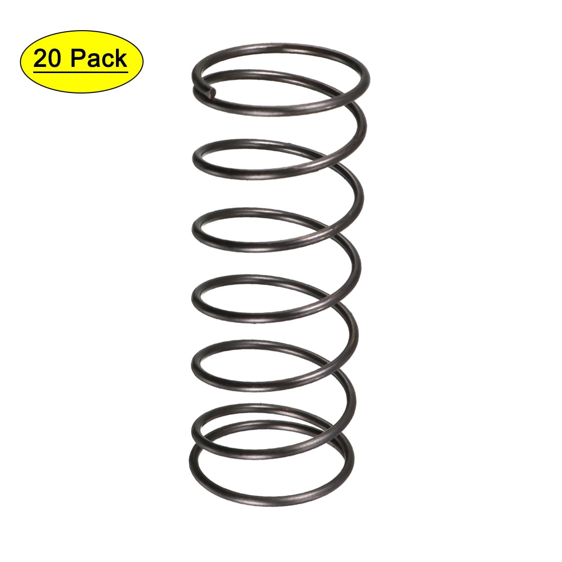 1.2mm Wire Dia 20mm Outer Diameter 50mm Long Compression Springs Black ...