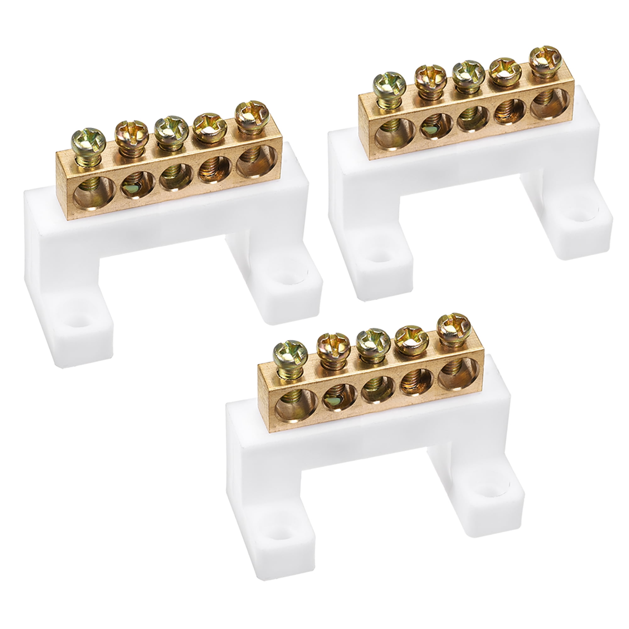 Copper Screw Terminal Block Connector Bar 100A Double Row Bridge Shape ...