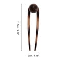 Unique Bargains U-shaped Hair Pin 4.53"x1.18" 1 Pc Glossy Brown ...