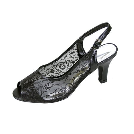 Floral - Floral Women's Ashley Extra Wide Width Open Toe Mesh Slingback ...