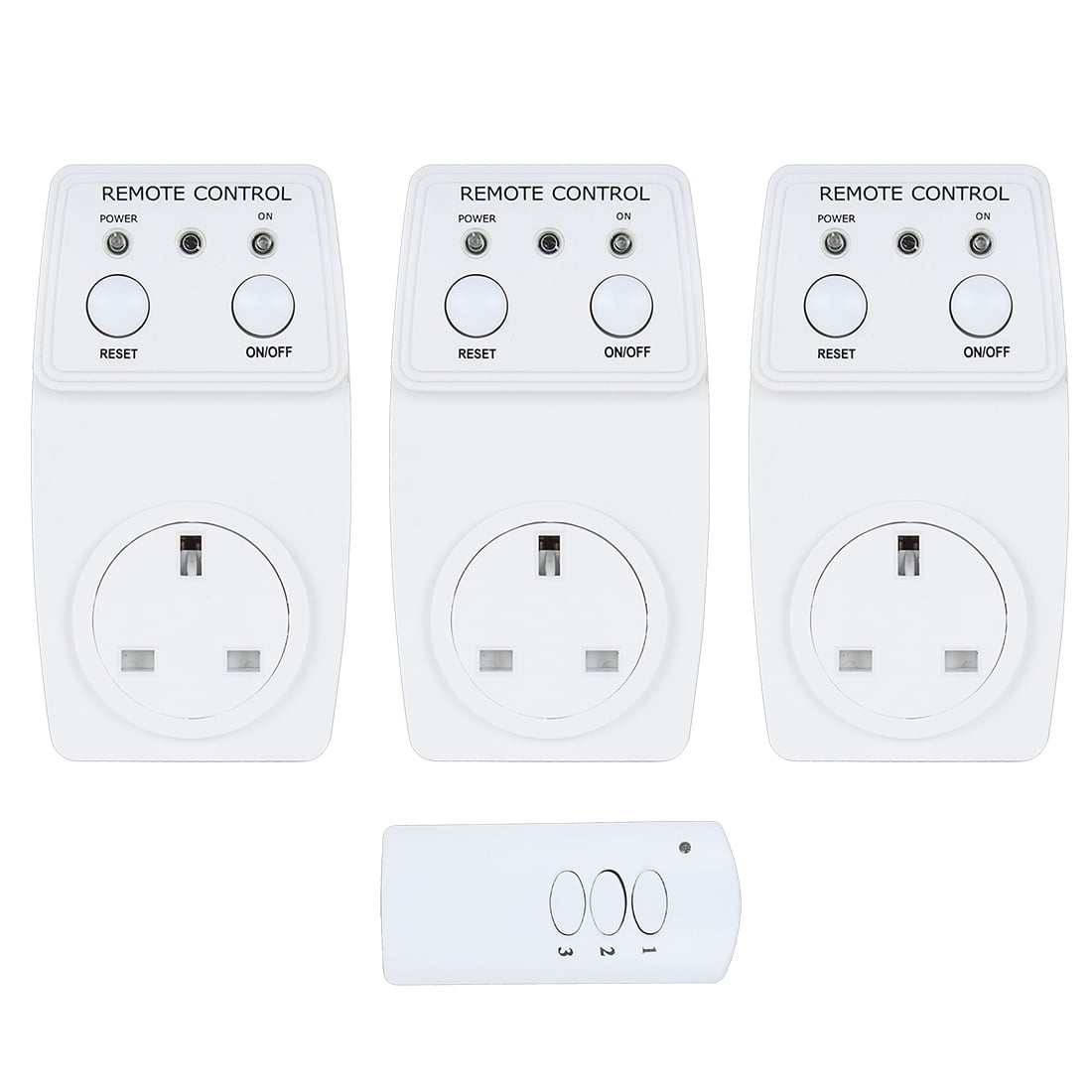 AC230V 10A 3 UK Plug Outlet Wireless Remote Control Socket Switch w 1 ...
