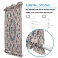 Blue Boho Orange Vintage Door Curtains for Door Window, French ...