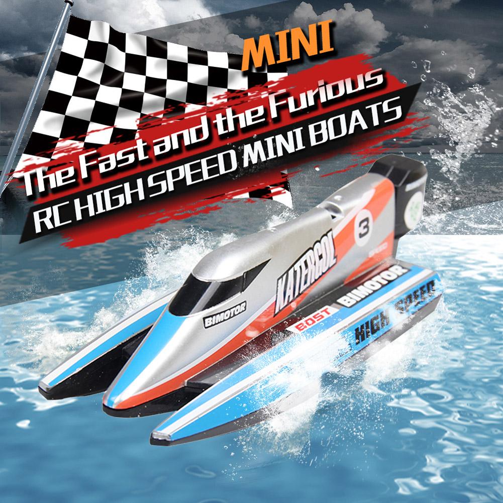TOPINCN RC 2.4GHz Remote Control 4 Channel Mini Boat Racing Speedboat ...